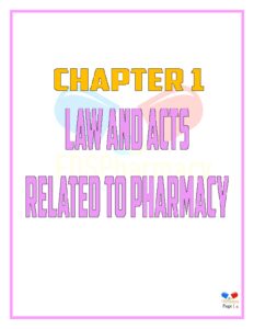 Pharmacy Law and Ethics Notes – FDSPharmacy